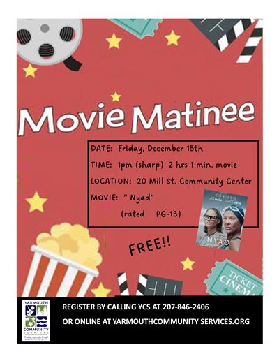 Yarmouth Parks, Recreation & Community Services: Movie Matinee